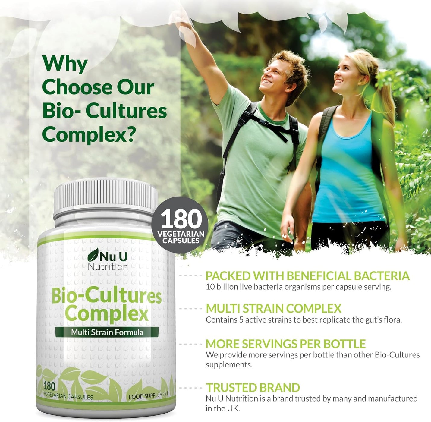 Bio Cultures Complex: 10 Billion CFU Live Cultures for Digestive & Imm ...