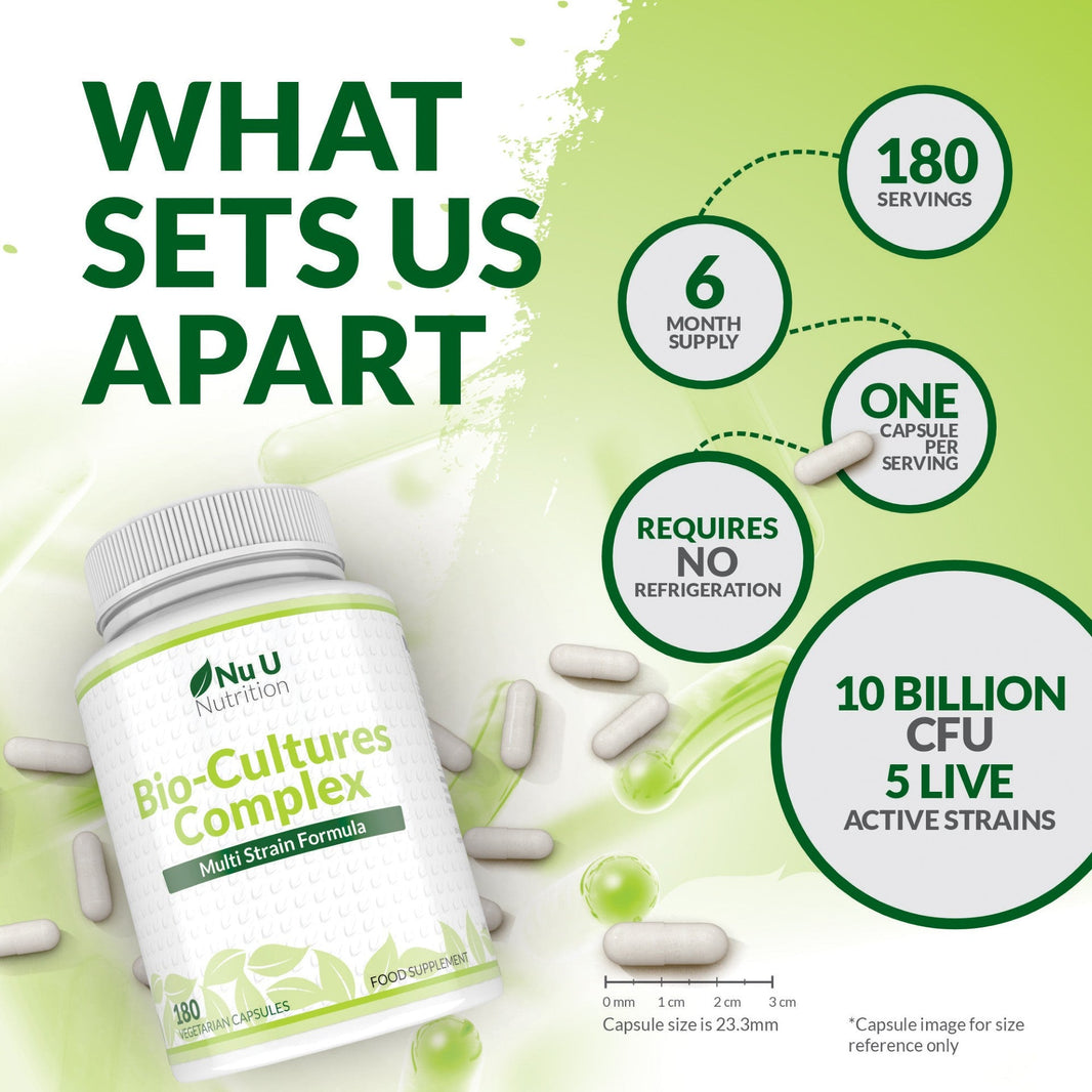 Bio Cultures Complex: 10 Billion CFU Live Cultures for Digestive & Imm ...